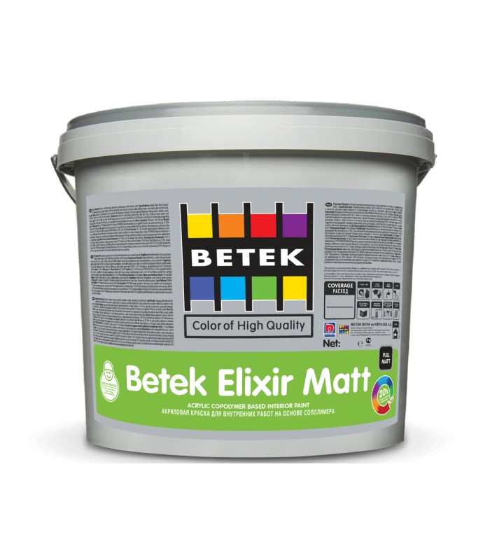 Краска для внутренних работ BETEK ELIXIR MATT - Краски Ростова